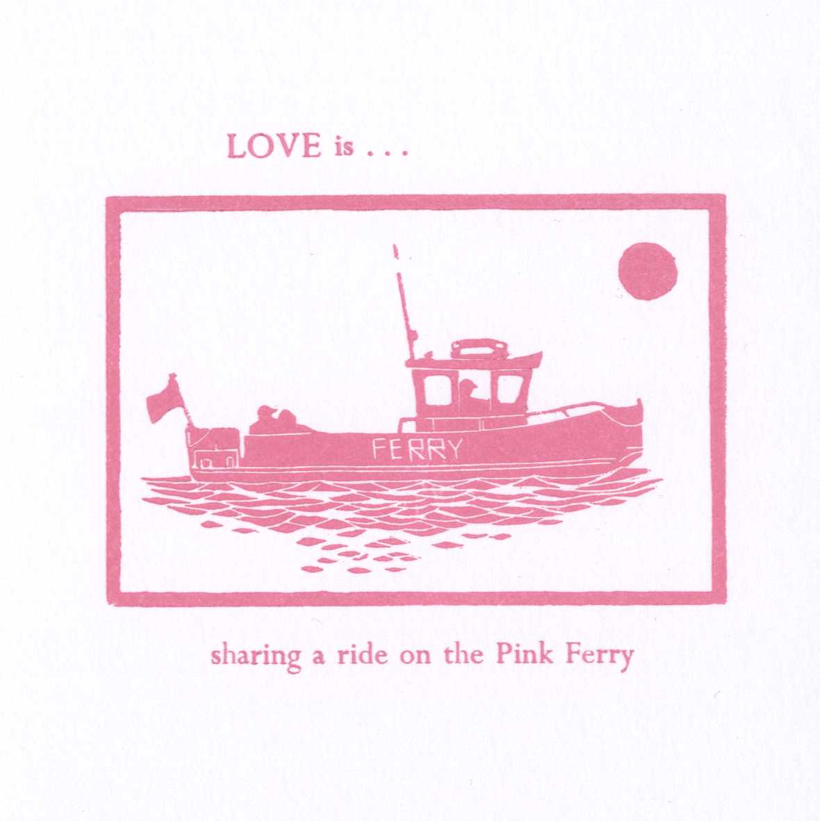 LOVE is … sharing a ride on the Pink Ferry – Kay A Brown